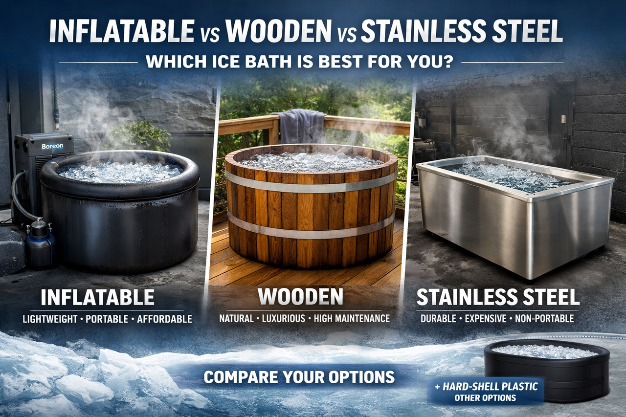 Inflatable vs Wooden vs Stainless Steel Ice Baths: What’s the Differen ...